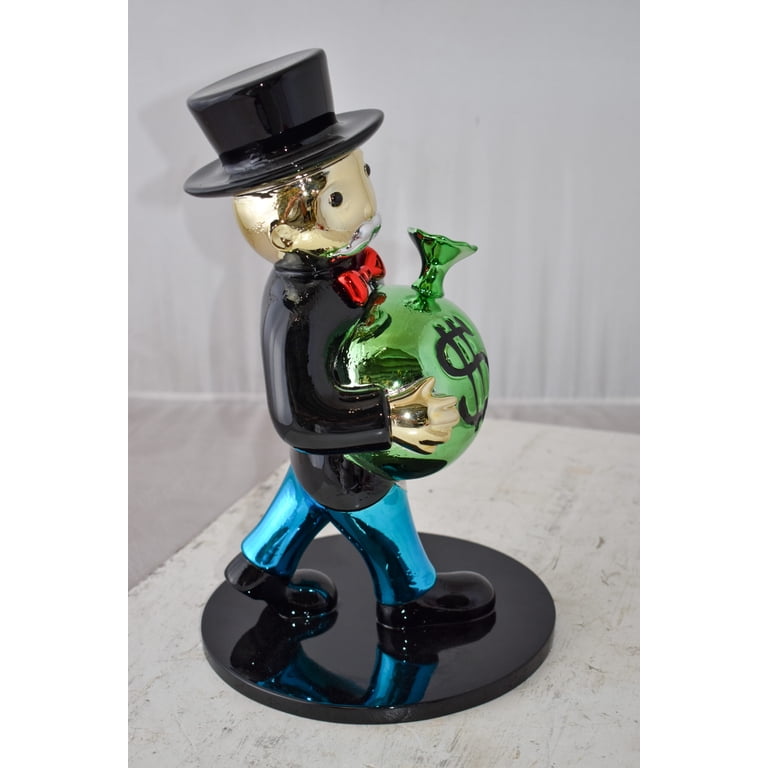 Monopoly Man Holding Money Bag