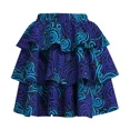 BintaRealWax Women's African Print Wax Skirts Ankara Elastic Waist Band ...