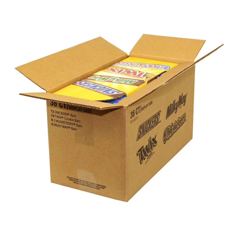 Mars Assorted Candy Bar - Counter Display -- 36 per case. - Walmart.com
