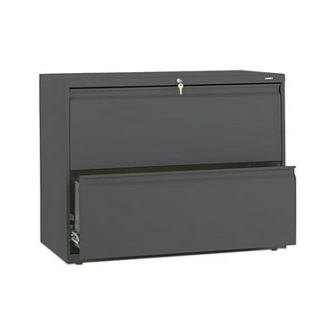 HON 2 Drawers Lateral Lockable Filing Cabinet, Gray - Walmart.com