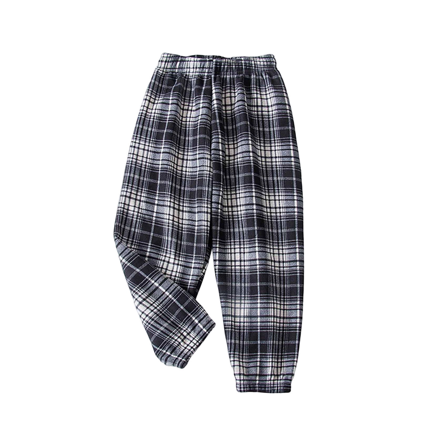 Click here for Wrkekc Plaid Pants For Boys And Girls Fleece-Lined... prices