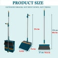 Broom and Dustpan Set for Home,48" Long Stainless Steel Handle Brooms with Upright Dustpan Combo ...