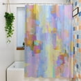 Blue Purple Oil Painting Shower Curtains for Bathroom, Abstarct Blue ...