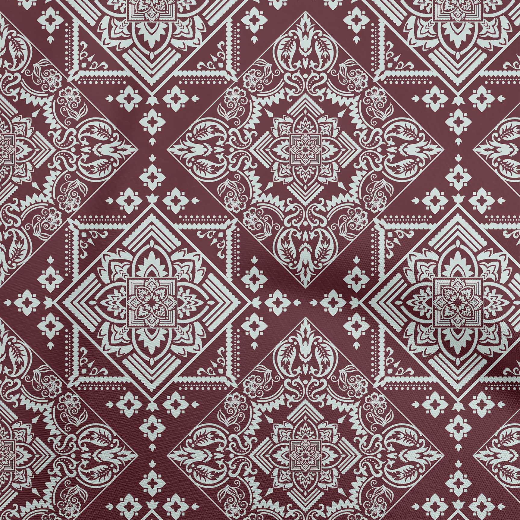 oneOone Cotton Poplin Chocolate Brown Fabric Asian Block Dress Material ...