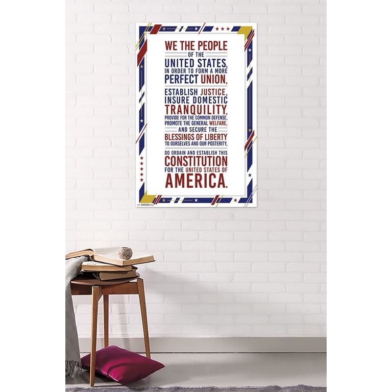 We The People United States Constitution Preamble Stock
