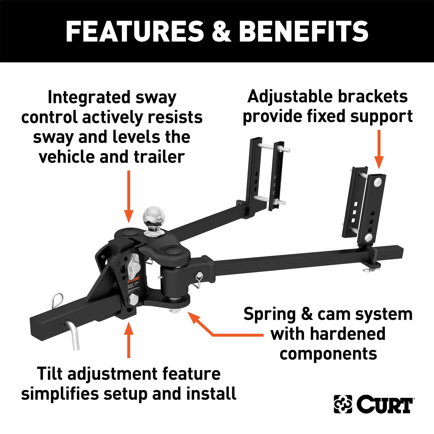 Curt Hitch 17500 Weight Distribution Hitch TruTrack | Walmart Canada