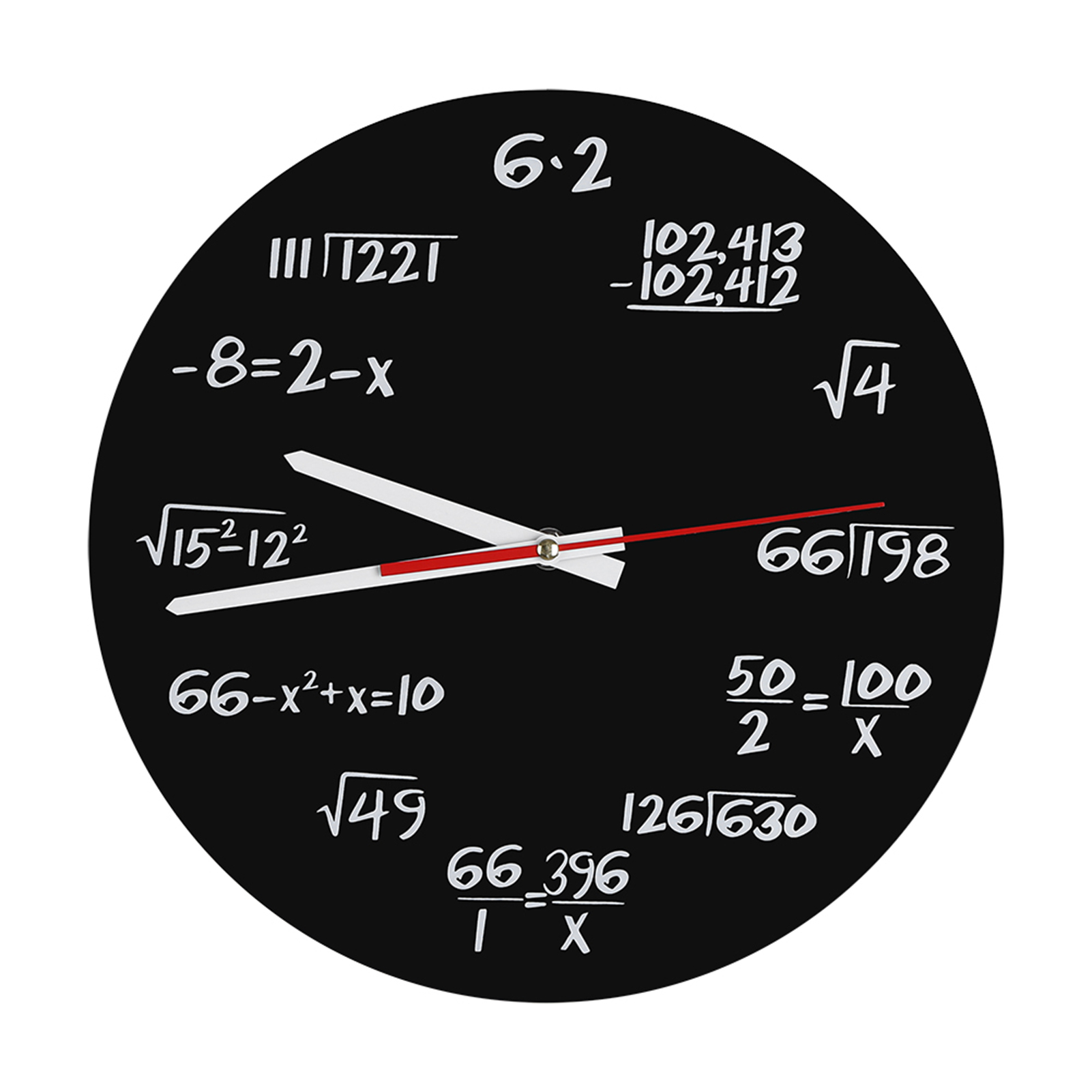 Wall Clock Decodyne Math Wall Clock Wall Clock Acrylic Math Clock