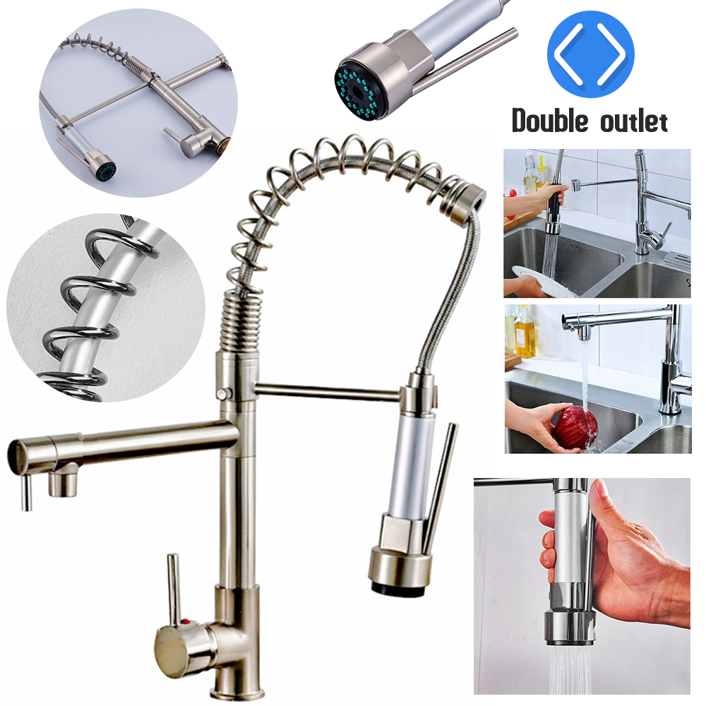 SHELLTON Sink Faucet, All Copper Spring Single Outlet Faucet Sprayer ...