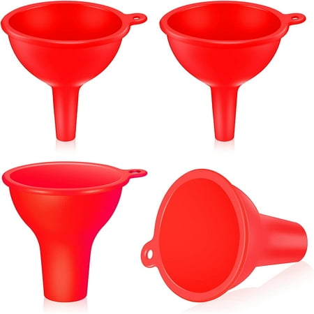 4 Pcs Kitchen Funnel Set Canning Funnel Silicone Funnel Food Funnel ...