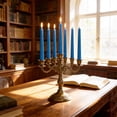 4 Pack Blue Taper Candles, 10 Inch Dripless Unscented Smokeless ...