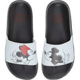 Disney Ladies Mickey & Minnie Mouse Slides - Classic White Slip On ...