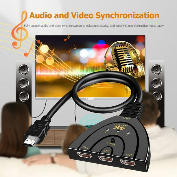 Conmutador Conmutador Hw-4K301X Divisor Compatible Con Mini Hdmi De 3 ...