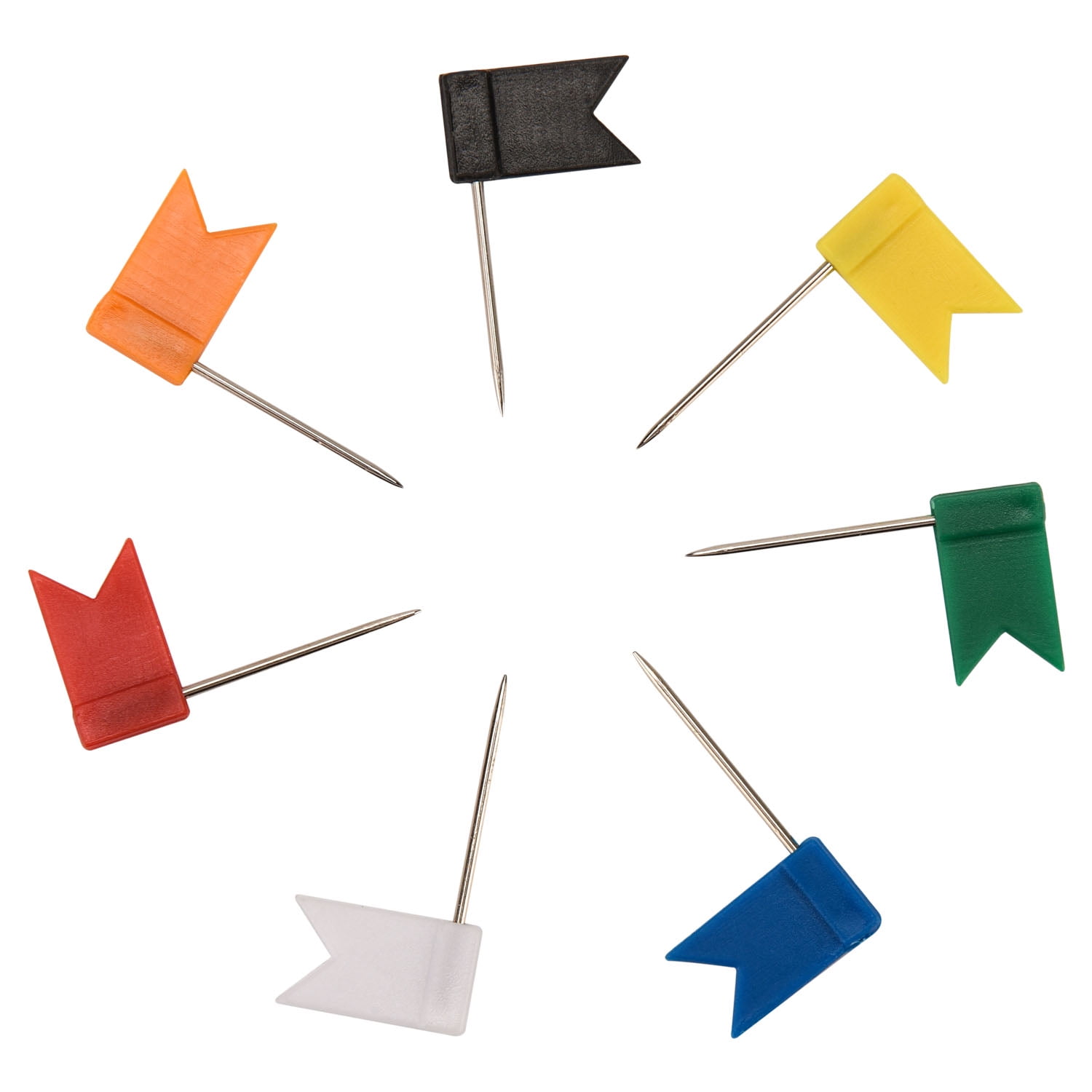 Buy 100 Pcs Map Push Pins, Map Flag Push Tacks, Assorted 7 Colors ...
