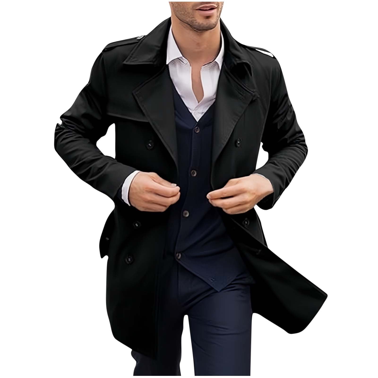 Click here for Lovzfmll Jackets For Men -Breasted Warm-Padded Jac... prices