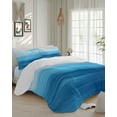 4 Piece Duvet Cover Set Twin, Abstract Blue Brushstroke Soft Breathable ...