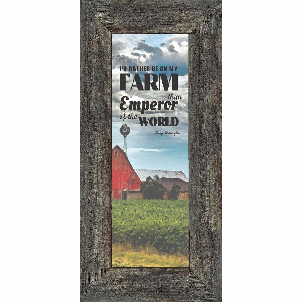 I'd Rather Be On My Farm, Country Gift, Farmer and Barn Picture Frame ...