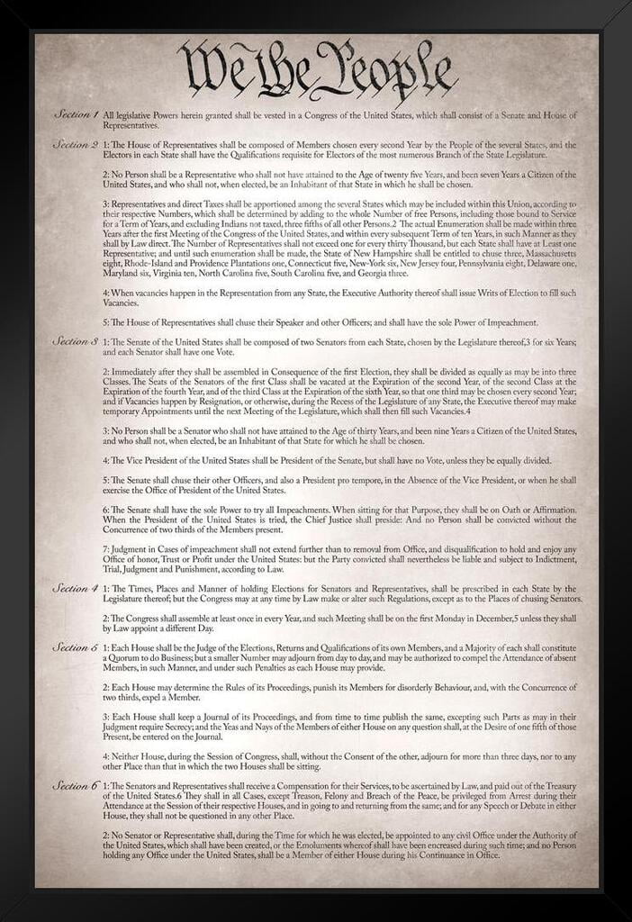Constitution of The United States America Historical Document ...