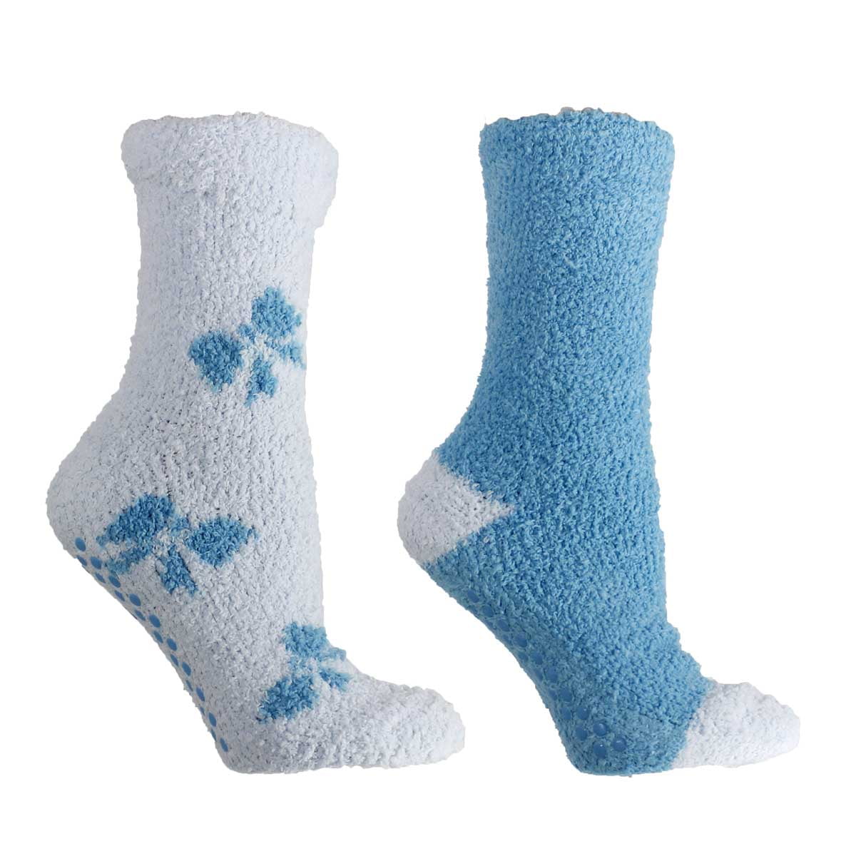 MinxNY 2 Pair Pack Women's Chenille Slipper Socks Lavender Infused Non ...