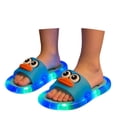 FINALGANG Kids Open Toe Single Strap Slide Slippers With 3D Cartoon ...