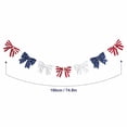 3Pcs 4th of July Patriotic Bow Garland 6.5 FT, Patriotic Red White Blue ...