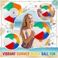 Multicolor Inflatable Beach Ball, PVC Pool Toy for Kids & Adults ...