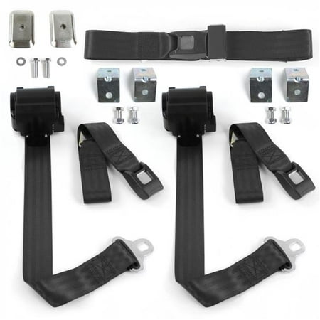 Ford Van 1961-1967 Standard 2 Point Black Retractable Bench Seat Belt ...