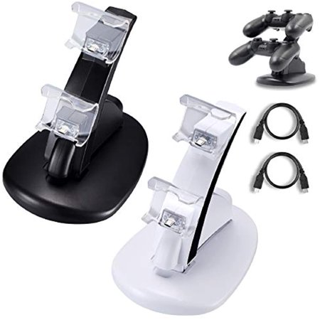 2 Pack PS4 Controller Charger, Playstation 4 / PS4 / PS4 Pro / PS4 Slim ...