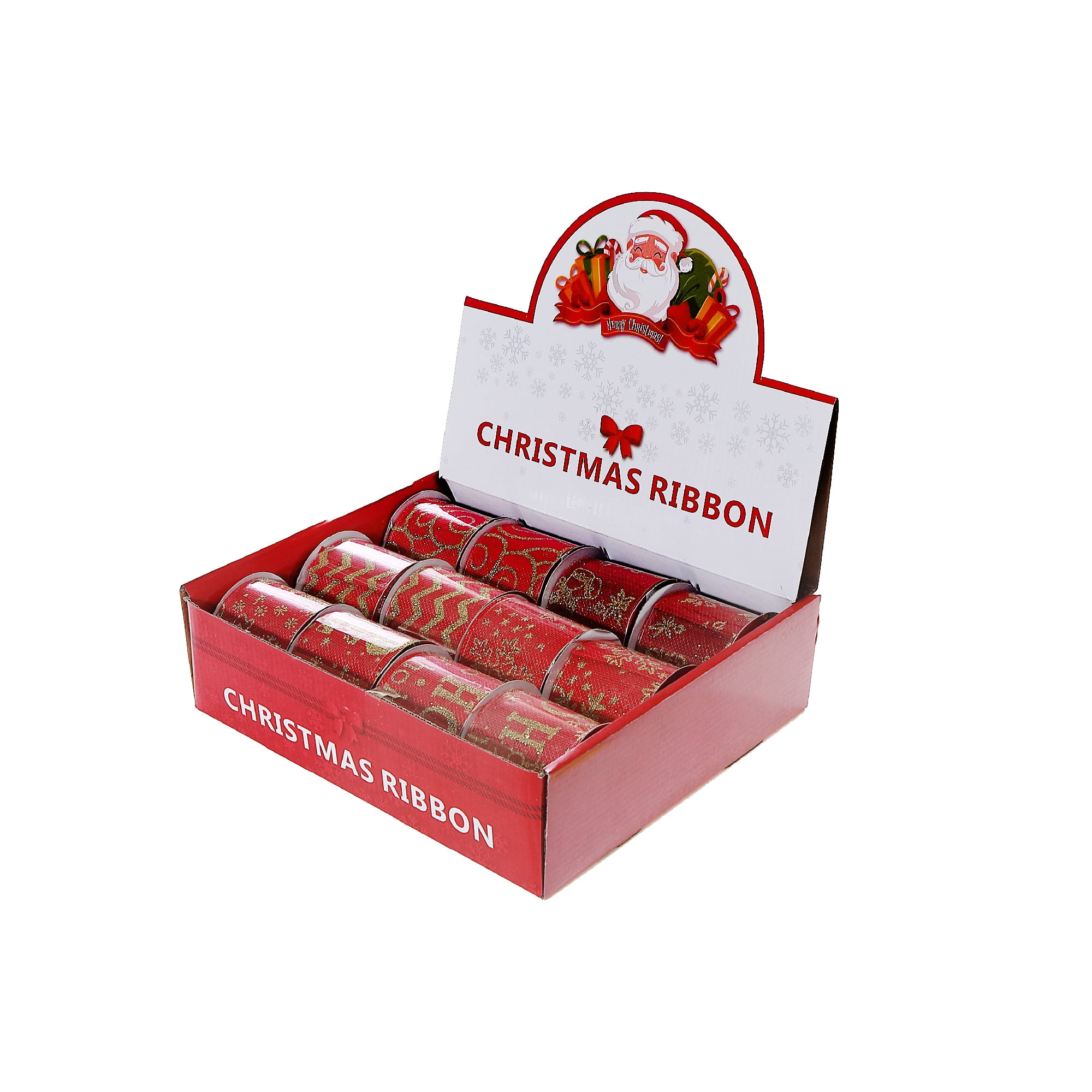 Click here for Ih Casadécor Assorted Red & Gold Ribbon (2.5 X 3 Y... prices