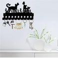 Cat Key Hooks Holder for Wall Black Key Holder Wall Mount Butterfly ...