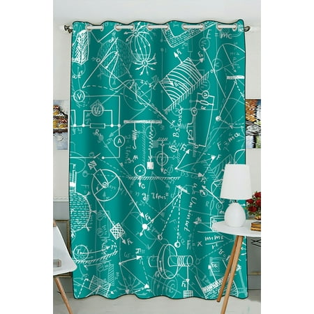 EREHome pattern physics drawings doodle style Blackout Window Curtain ...