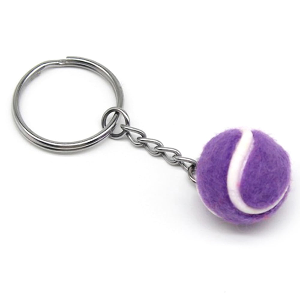 Mini Tennis Ball Key Chain Key Ring Decoration Accessory Gift for Sport ...