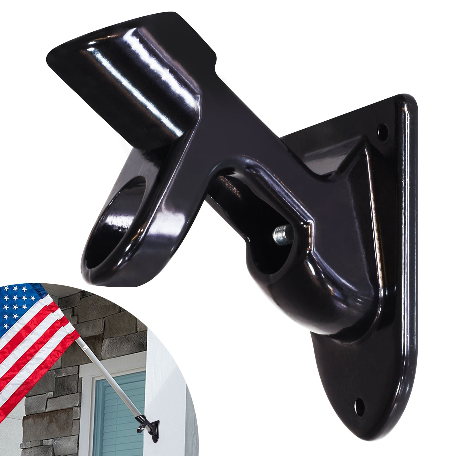 Anley Two-Position Flag Pole Holder Mounting Bracket with Hardwares - 1 ...