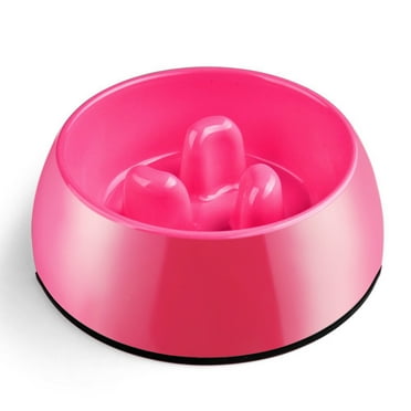 Dogit Go Slow Anti-Gulping Bowl Wht Med - Walmart.com