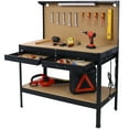 Steel Workbench Tool Storage Work Bench Workshop Tools Table W/Drawer ...