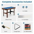 Pool Table, Inch Wooden Billiard Tables with 16 Balls, 2 Cue Sticks, 2 ...