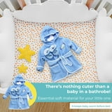 Spasilk Baby Hooded Terry Robe with Booties, Blue Plane Bath Set for ...