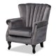 Baxton Studio Relena Wingback Chair, Gray - Walmart.com