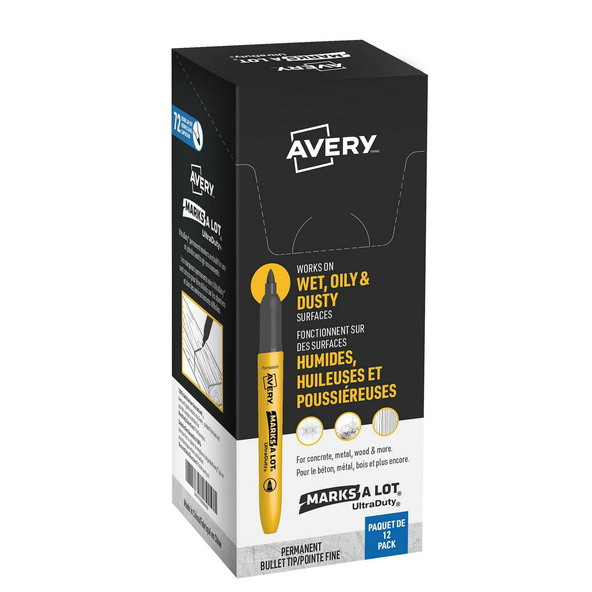 Click here for Avery Marks A Lot Ultraduty Markers  Black  1mm Bu... prices