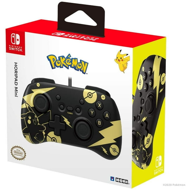 Control Mini Pokemon: Black & Gold Pikachu HORI Nintendo Nuevo$$Control ...
