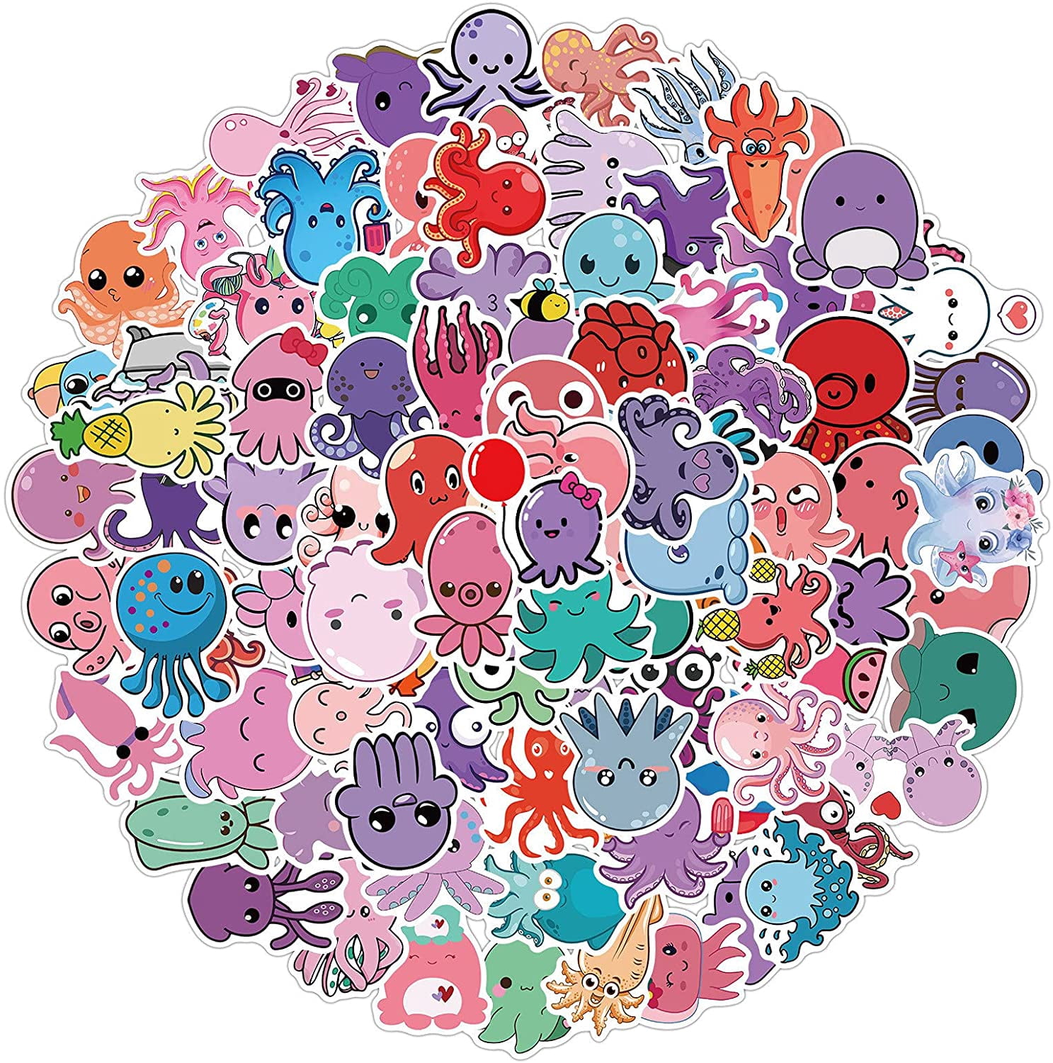 Paper Cartoon Movie Octopus Movie Sticker WATERPROOF Cartoon Sticker ...
