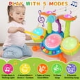 OROLIVING Kids Drum Set, Musical Toys for Toddlers 1-3, Educational ...
