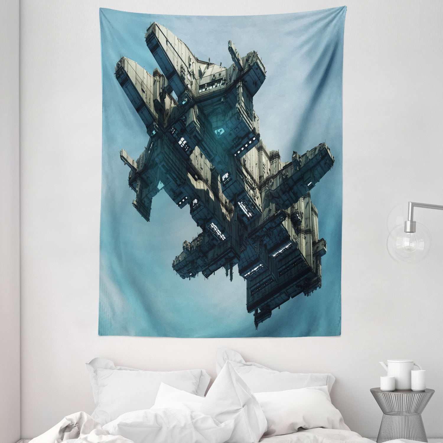 Fantasy Tapestry, Science Fiction Alien Ship Illustration ...
