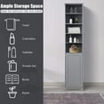 GLACER 72” Tall Storage Cabinet, Bathroom Floor Cabinet with Adjustable ...