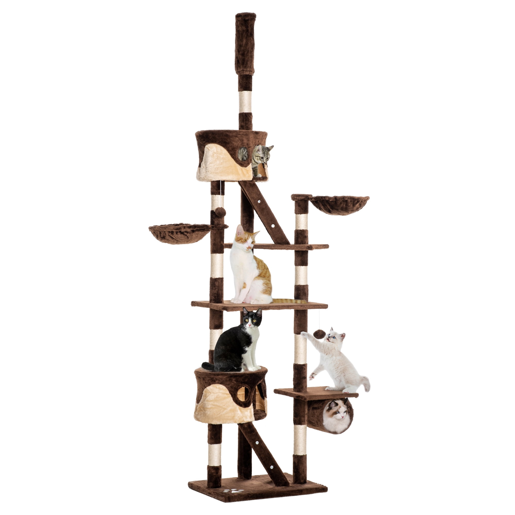 Click here for Pawhut 94-102 Huge Cat Tree Ceiling High Cat Tower... prices