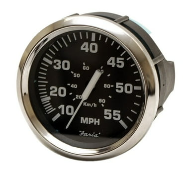 Faria Dress White 4" Gauge, Mechanical Speedometer - Walmart.com