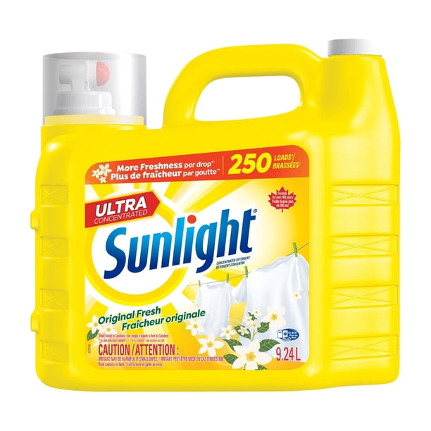 Sunlight Ultra Concentrated Original Fresh Laundry Detergent, 250 Loads ...