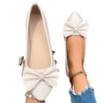 Beige Womens Plus Size Loafers Solid Color Round Toe Closed Toe Flat ...