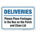 Package Delivery Sign, Please Place Packages in The Box On Porch ...