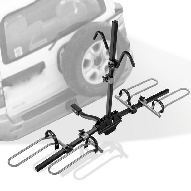 Costway 2-Bike Hitch Mount Bike Rack Platform Style Hitch Rack for 1-1/ ...