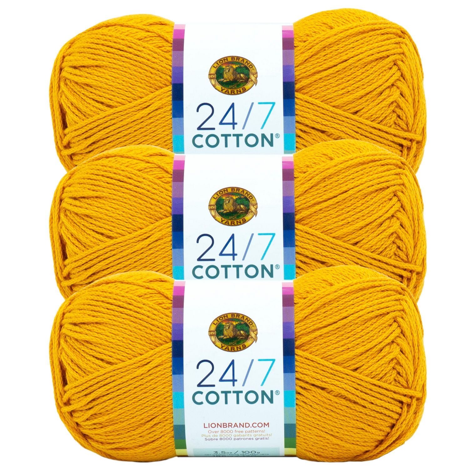 Click here for Lion Brand 24/7 Cotton Yarn #4 Medium/Worsted Cott... prices